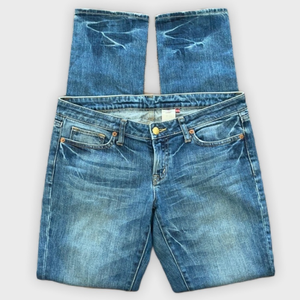 Fade Wash Jeans With Acid Wash Style Hems - Gem